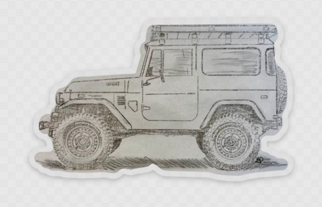 FJ40 Toyota Land Cruiser Sticker - Etsy