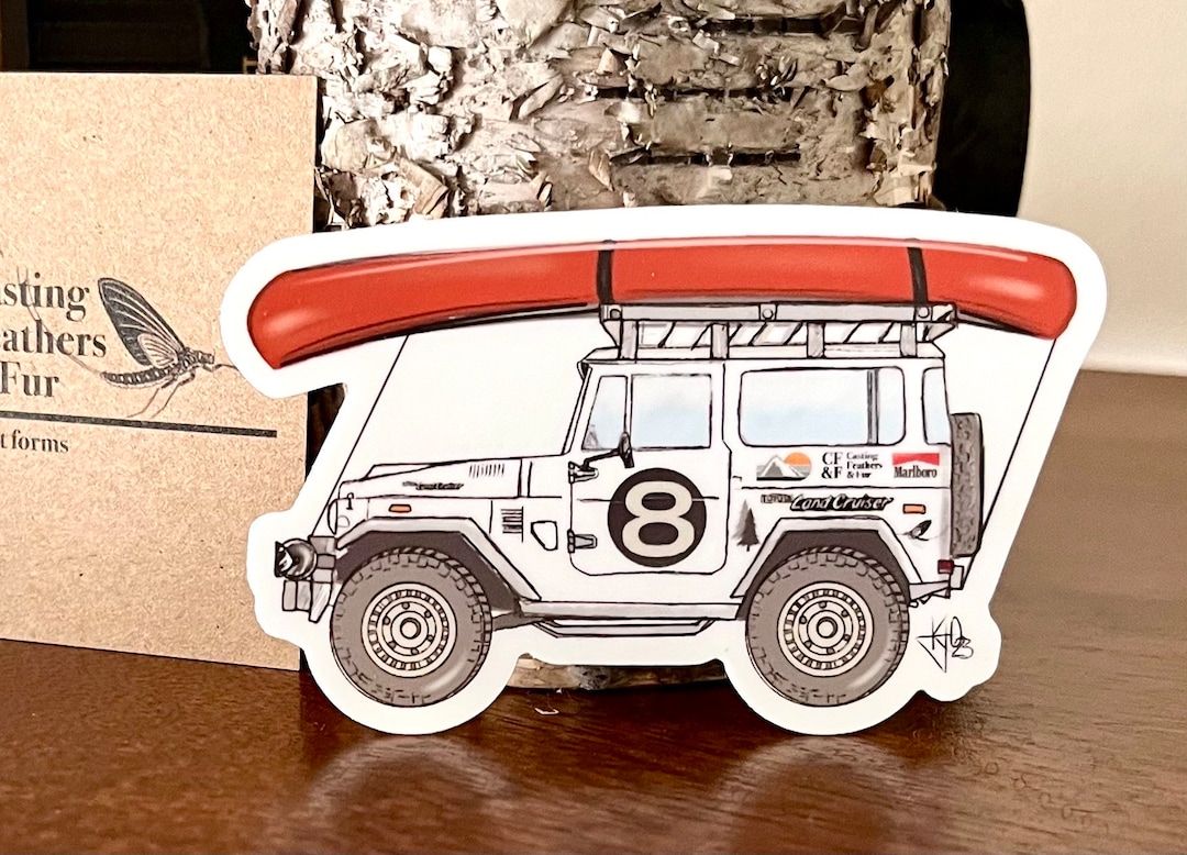 FJ40 Toyota Land Cruiser Red Canoe Sticker - Etsy