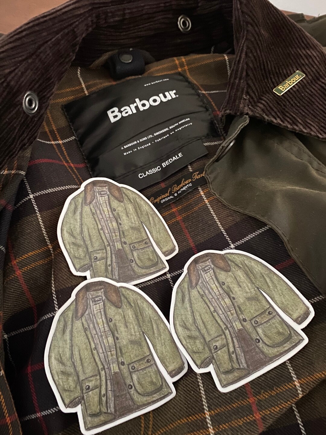 Barbour Wax Jacket Style Sticker - Etsy