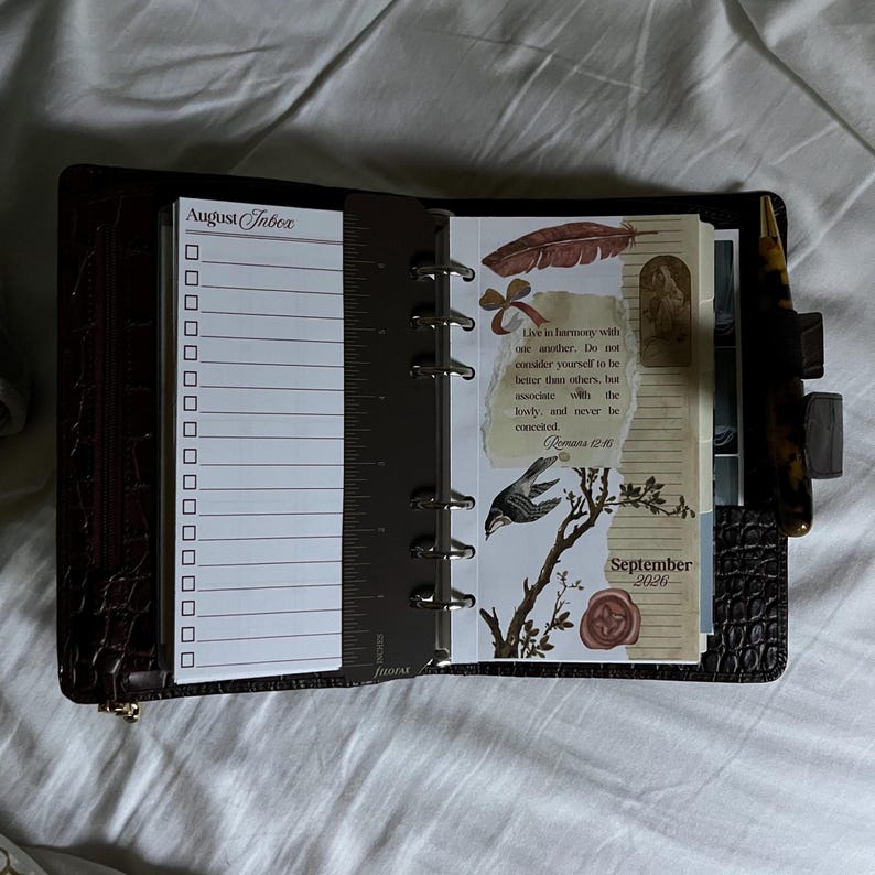 Personal Filofax | 2026 Monthly Calendar Inserts With Bible Verses ...