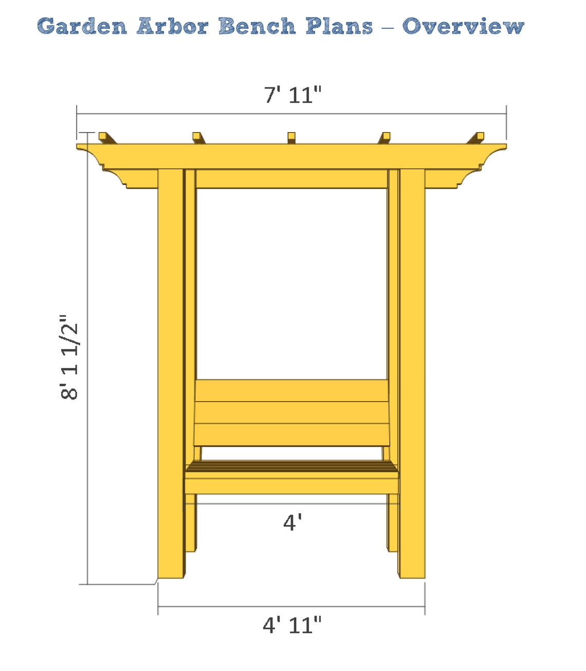 Arbor Bench Plans DIY Arbor Plan Pdf File Digita Dowload - Etsy Canada