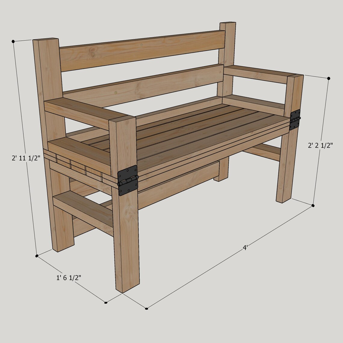 Outdoor Folding Table Plans - Outdoor Folding Bench Plans - Etsy