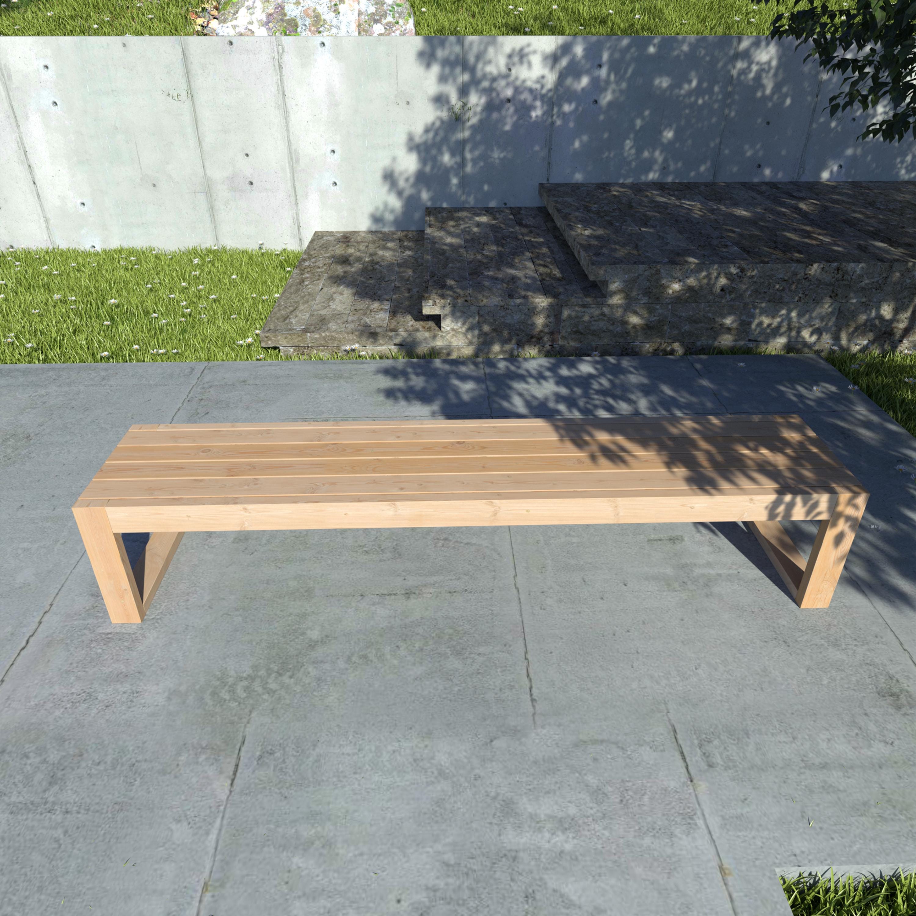 DIY Patio Simple Bench Plan, Outdoor Wood Bench Plans - Etsy