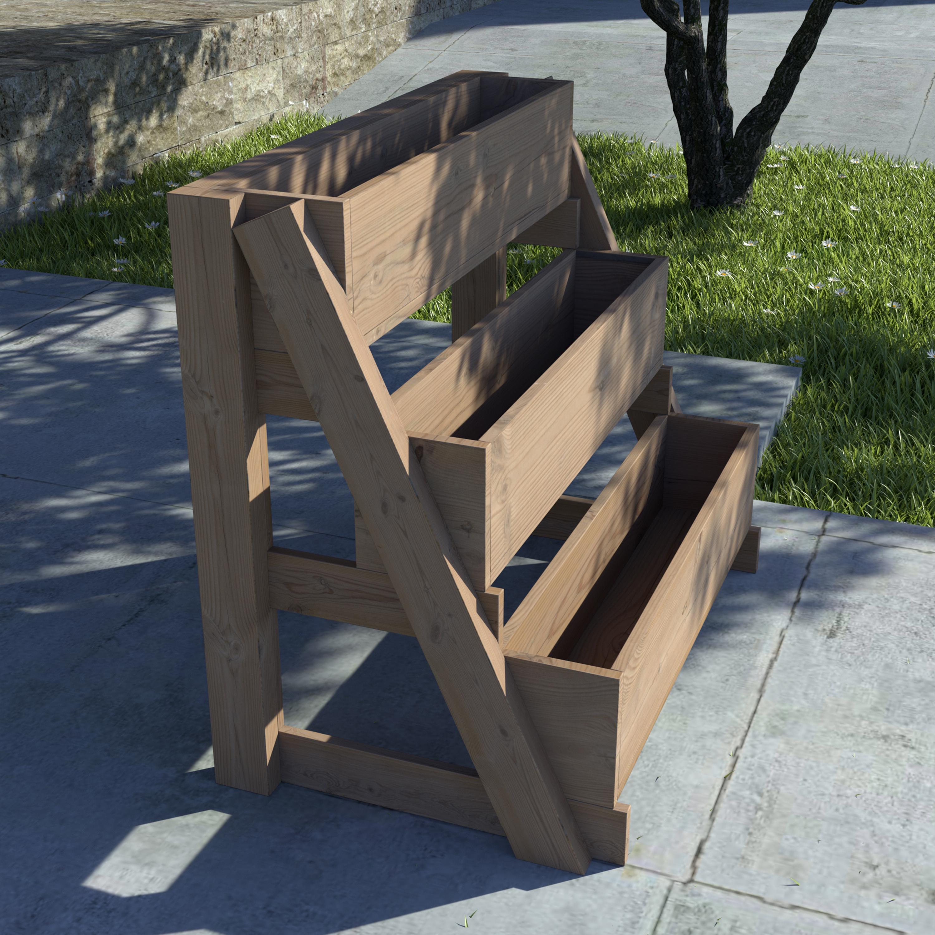 DIY Raised Garden Planter Box Plans, Tiered Planter Plans, 3 Tier ...