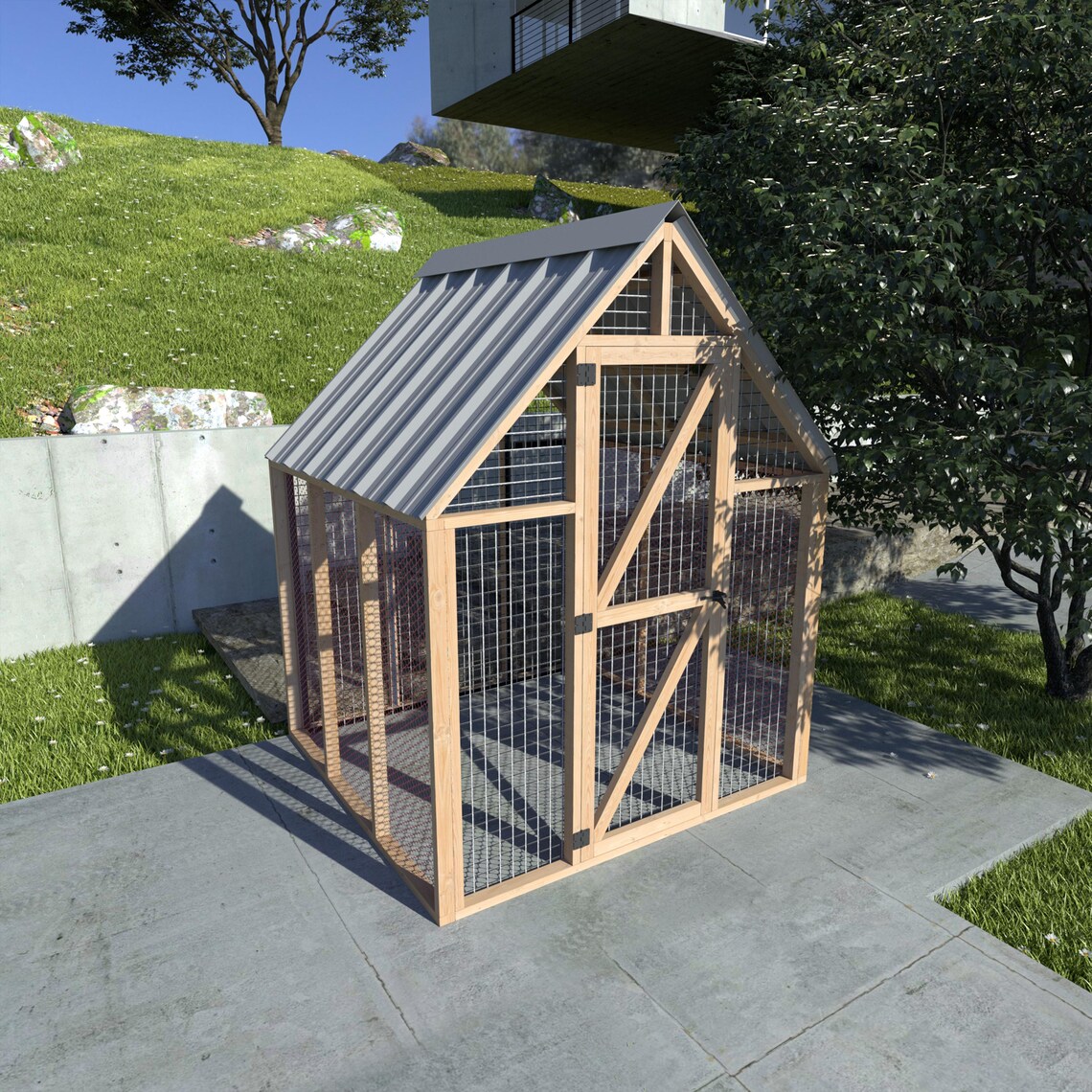 6x6 Walk-in Chicken Chicken Run Plans - DIY Chicken Coop Plans With Run ...