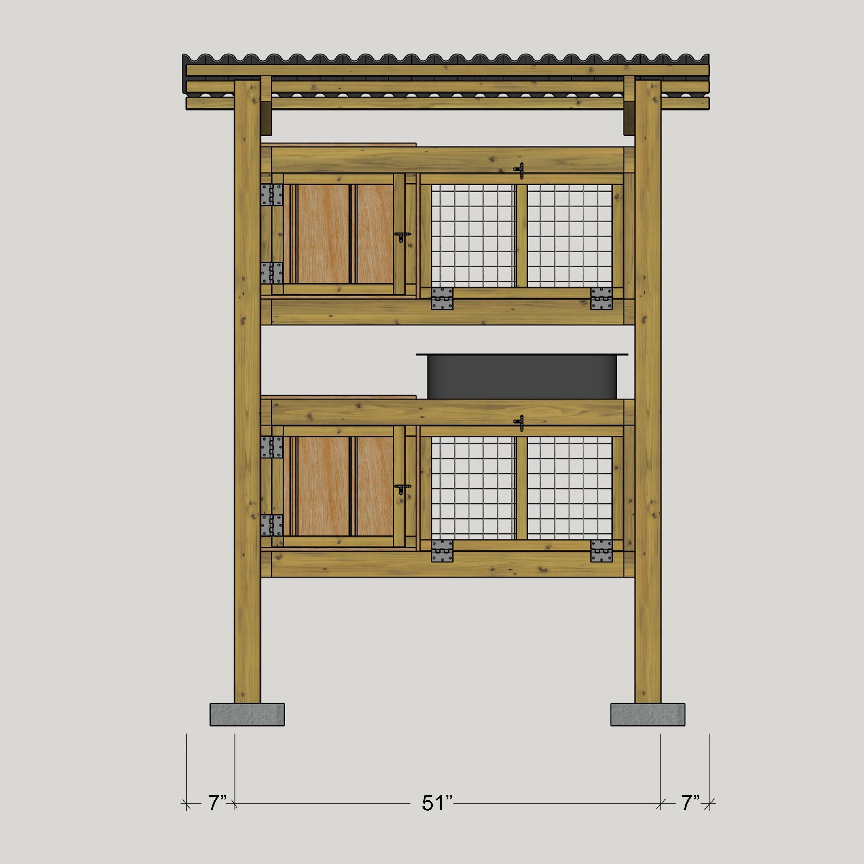 Rabbit Hutch Plans - Rabbit, Quail, Guinea Hutch - Rabbit House Plans ...