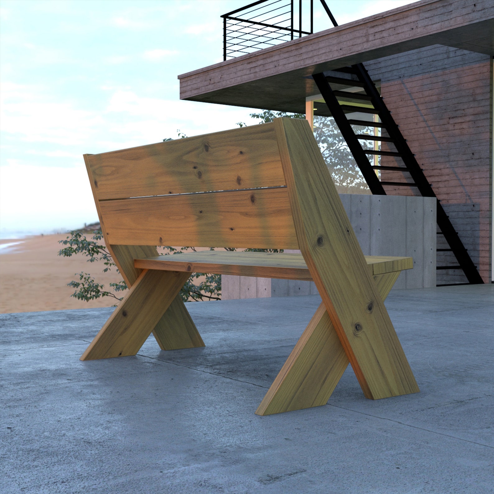 Aldo Leopold Bench Plans - DIY Outdoor Wood Bench Plans - Easy Garden ...