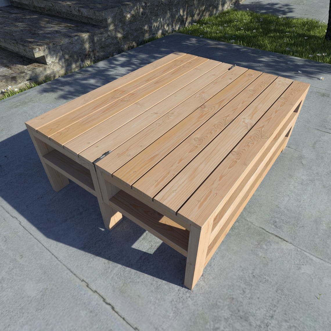Outdoor Folding Table Plans - Outdoor Folding Bench Plans - Etsy