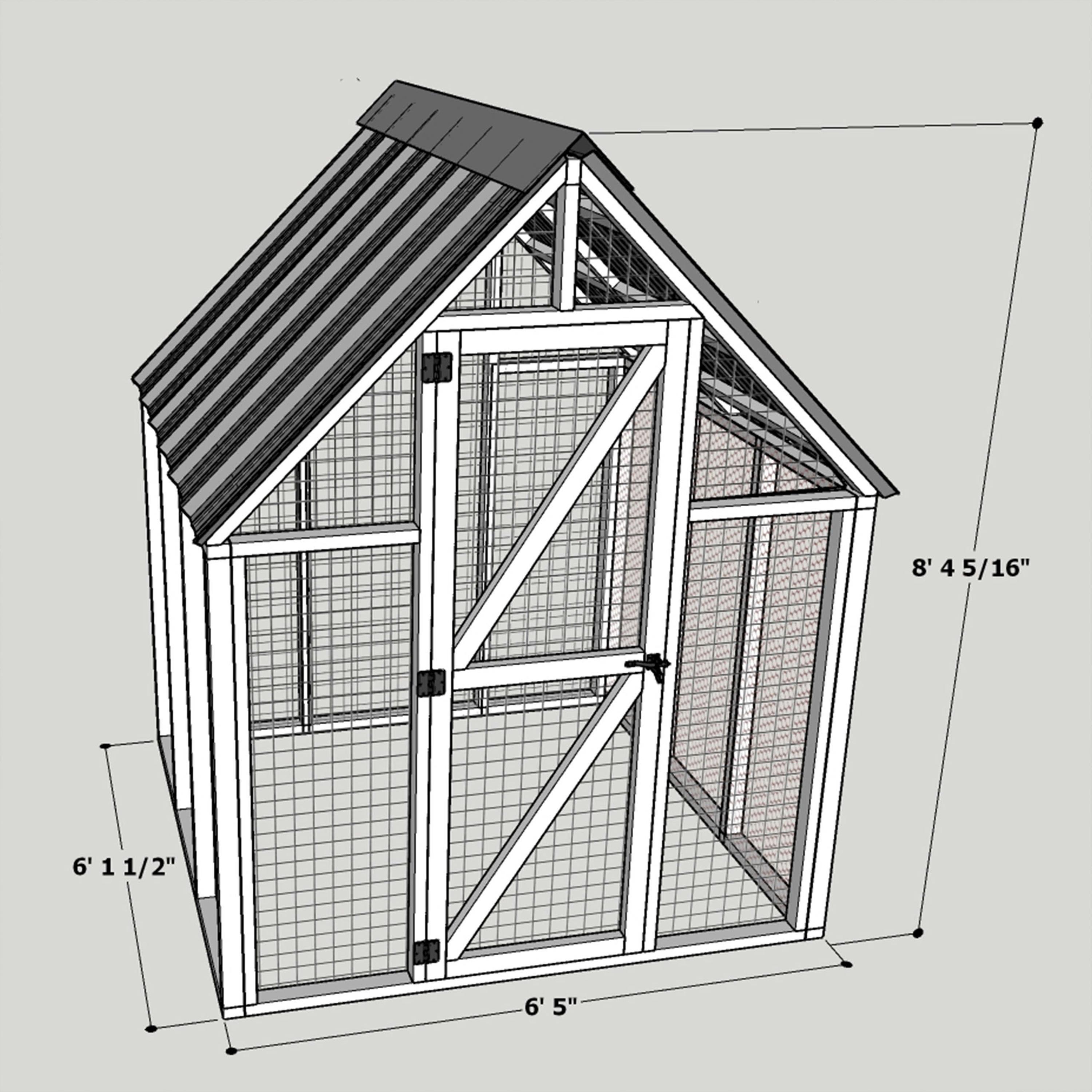 6x6 Walk-in Chicken Chicken Run Plans - DIY Chicken Coop Plans With Run ...