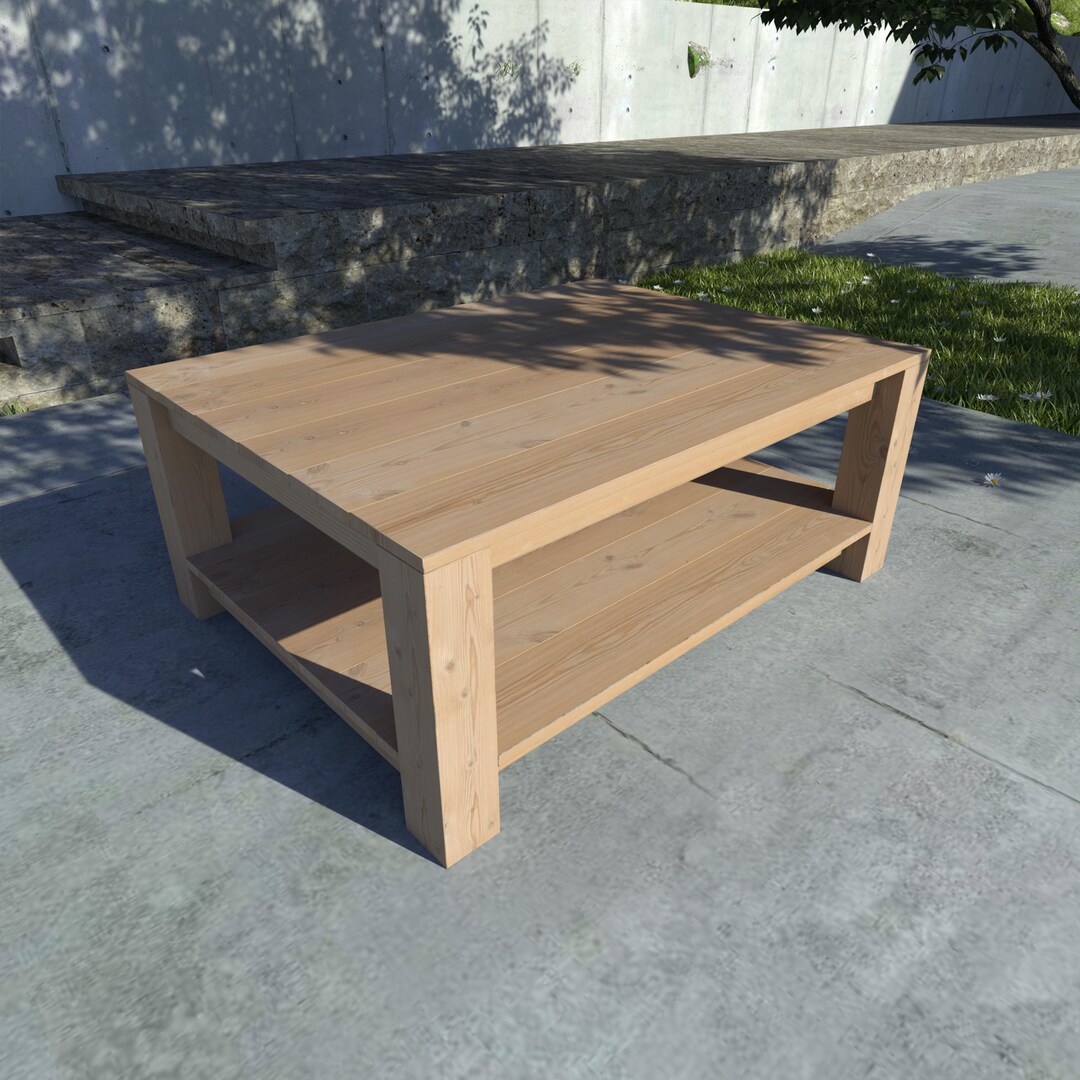 Rustic Coffee Table Plans - DIY Farmhouse Coffee Table Plans - Etsy