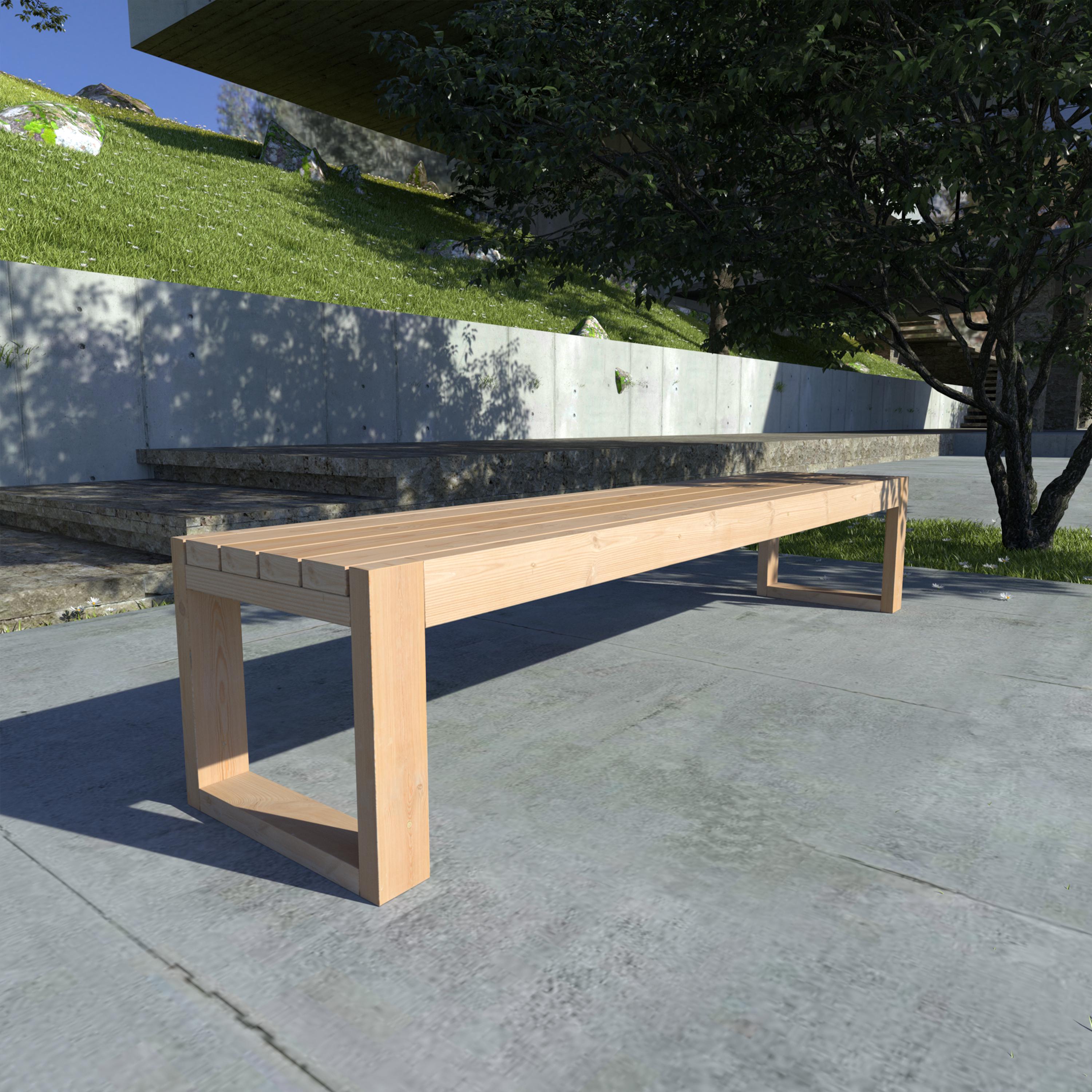 DIY Patio Simple Bench Plan, Outdoor Wood Bench Plans - Etsy