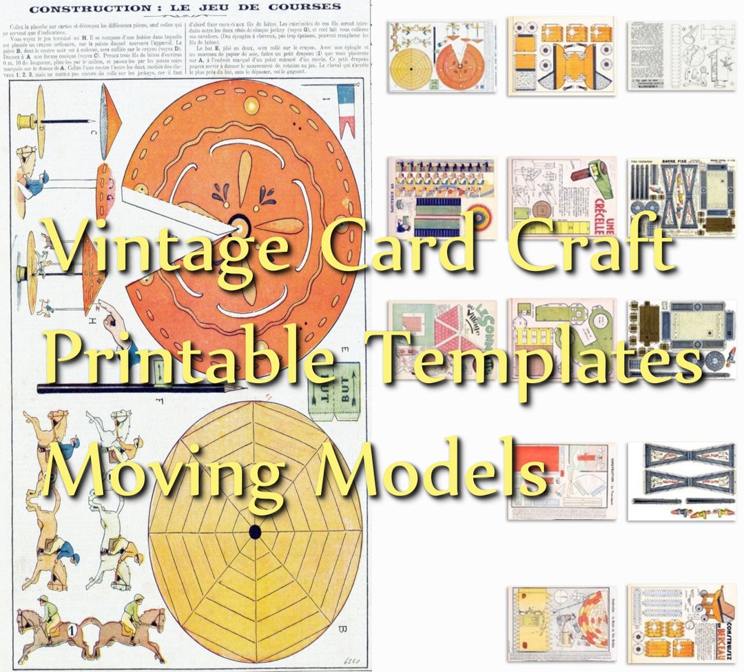 Vintage Animated Card Craft Models: Moving Toys (jpgs) - Etsy