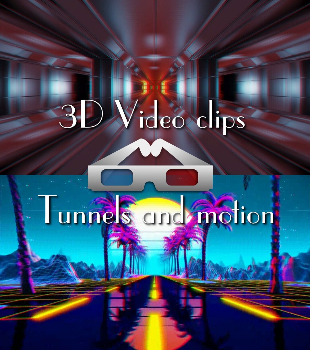 3D Tunnel Video Clips: Stereoscopic Motion Loops (.mp4) - Etsy