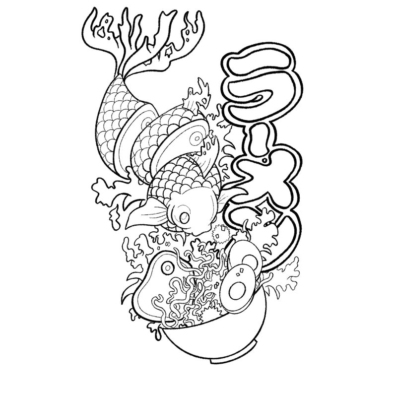 Ramen Shop Coloring Book - Etsy