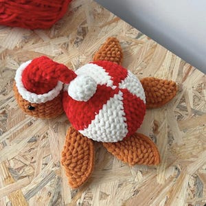 Christmas Candy Turtle Crochet Pattern, PDF, Amigurumi Peppermint Candy ...