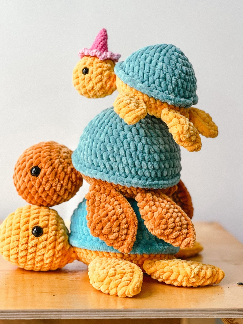 2 in 1 Turtle Crochet Pattern PDF Download, No-sew Amigurumi Turtle ...