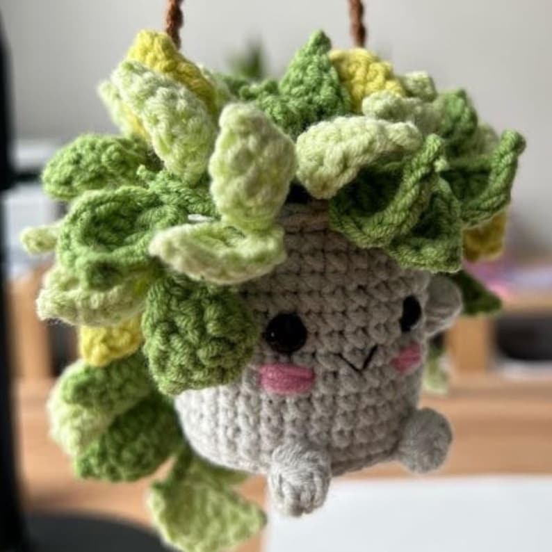 Cute Pothos Plant Crochet Pattern, Potted Flower Crochet PDF Pot Plant ...