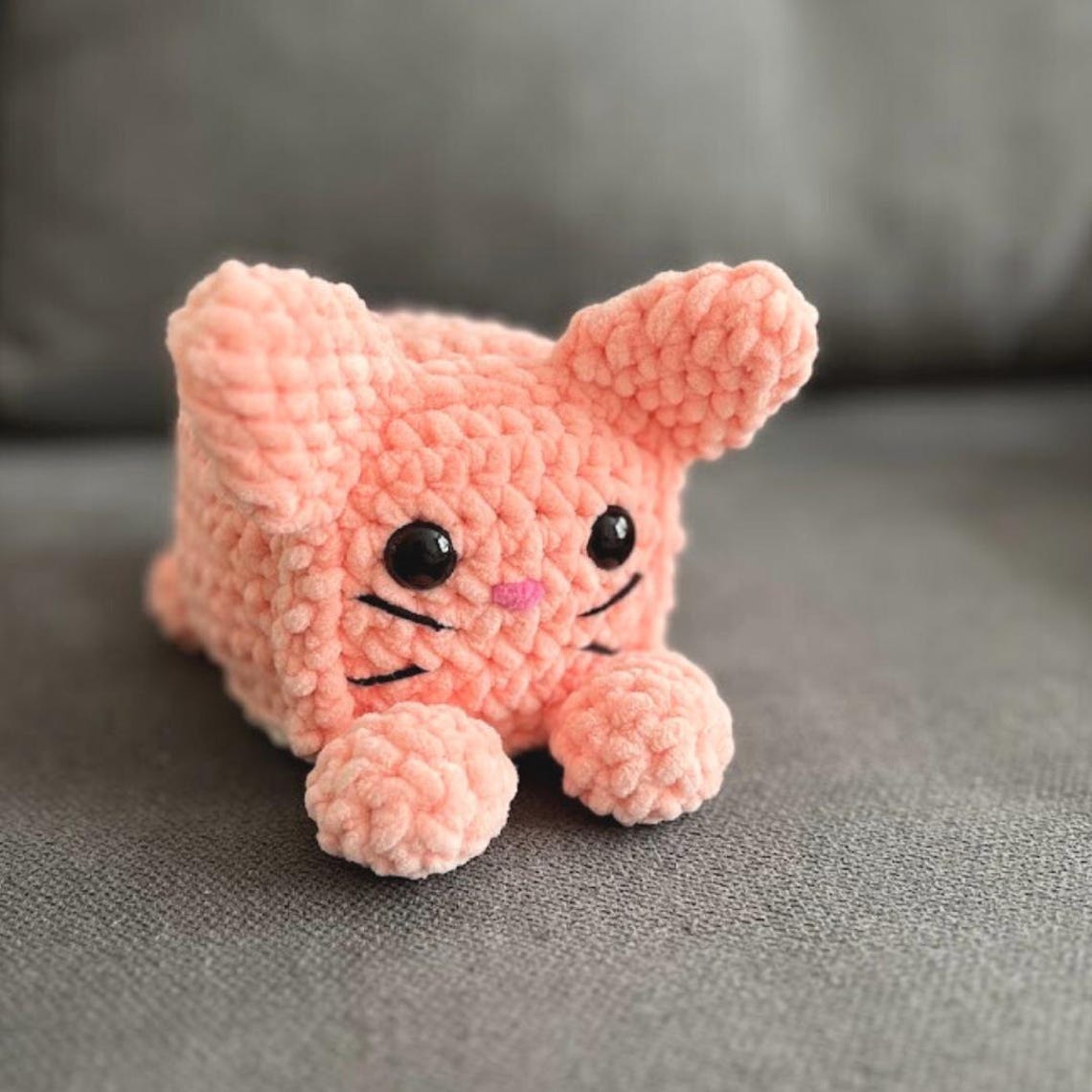 Loaf Cat Cube Crochet Pattern. PDF Plush Kitten Tutorial. Cute ...