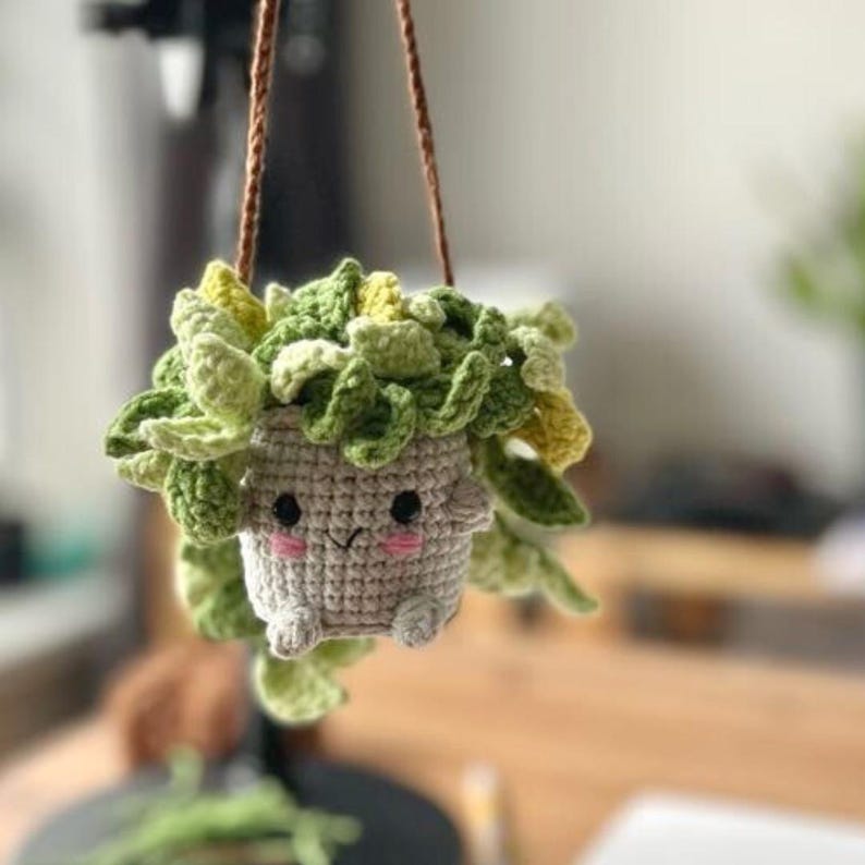 Cute Pothos Plant Crochet Pattern, Potted Flower Crochet PDF Pot Plant ...