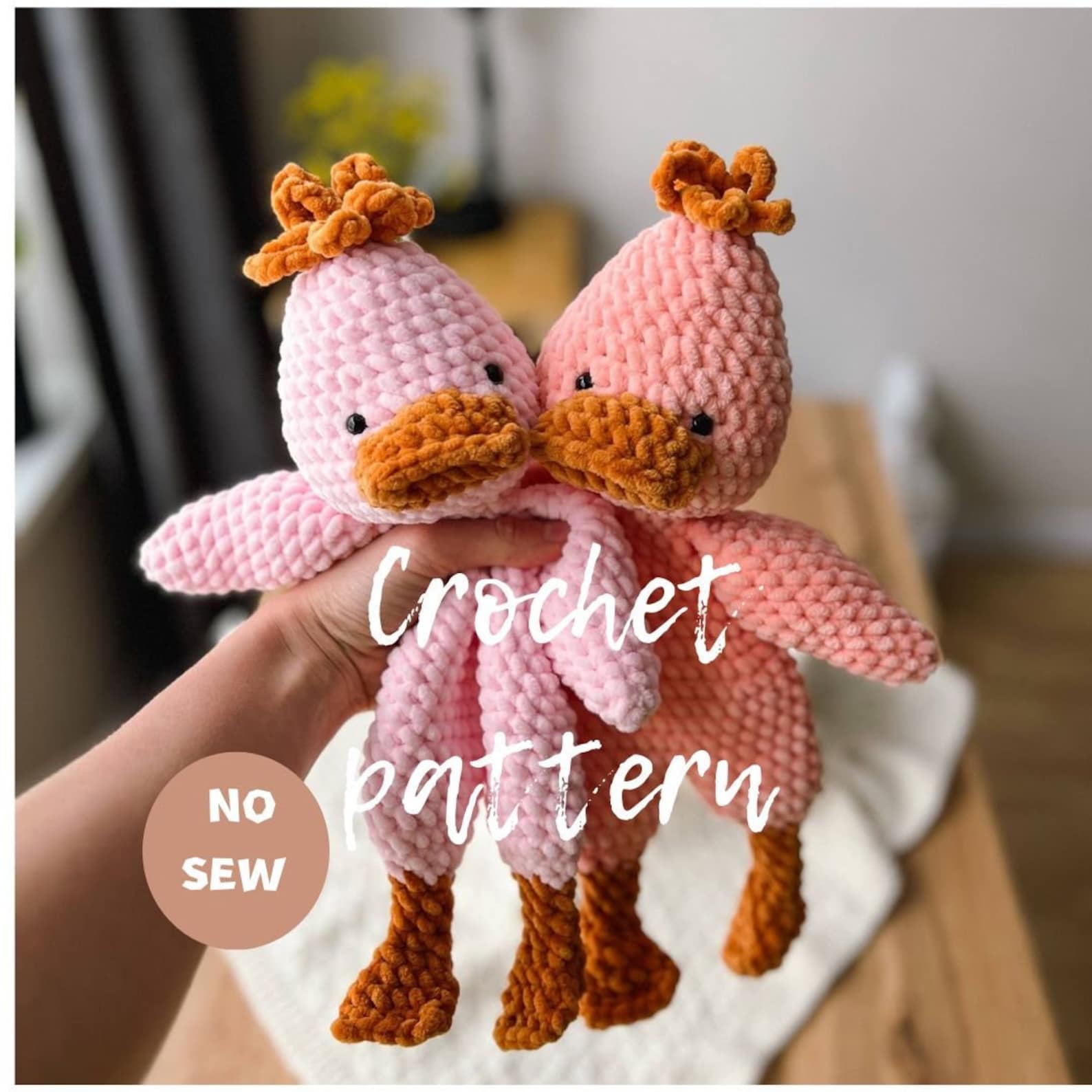 No-sew Duck Snuggler Crochet PATTERN Duck Amigurumi Snuggler Pattern ...