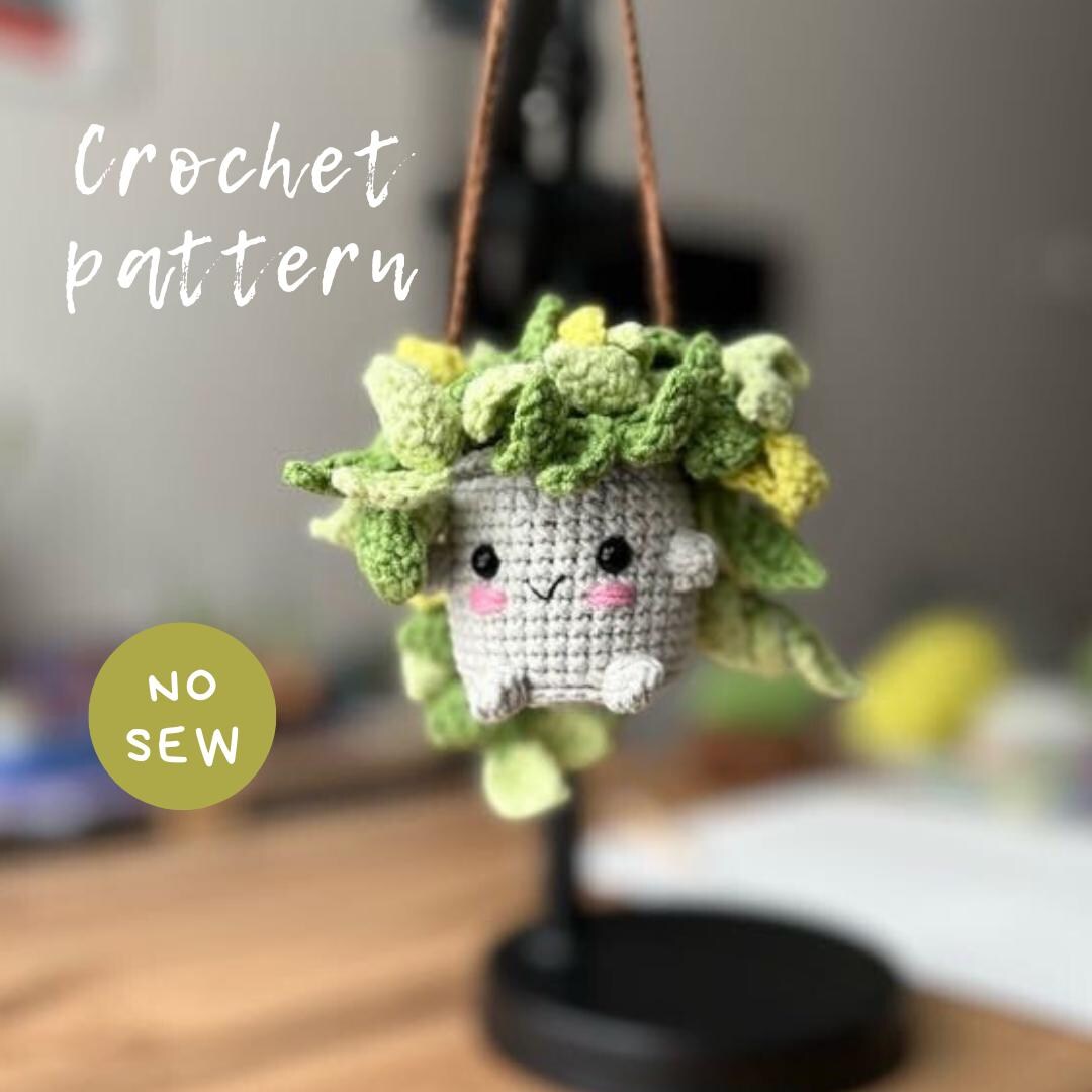 Cute Pothos Plant Crochet Pattern, Potted Flower Crochet PDF Pot Plant ...