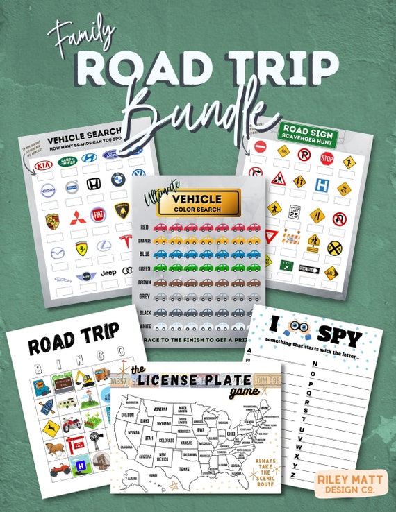 Family Road Trip Bundle All Ages Screen Free SIX GAMES | Etsy
