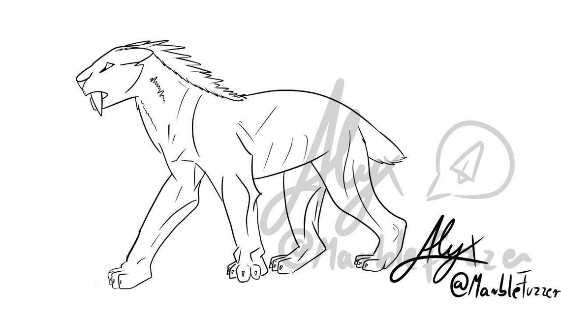 Feral Saber-toothed Adopt Base - Etsy