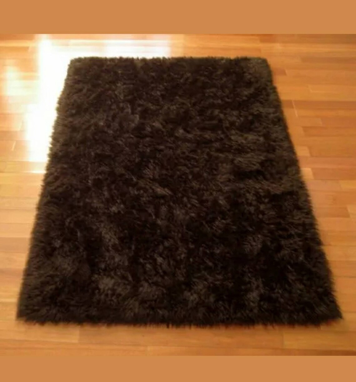 Brown Faux Fur Rug | Etsy
