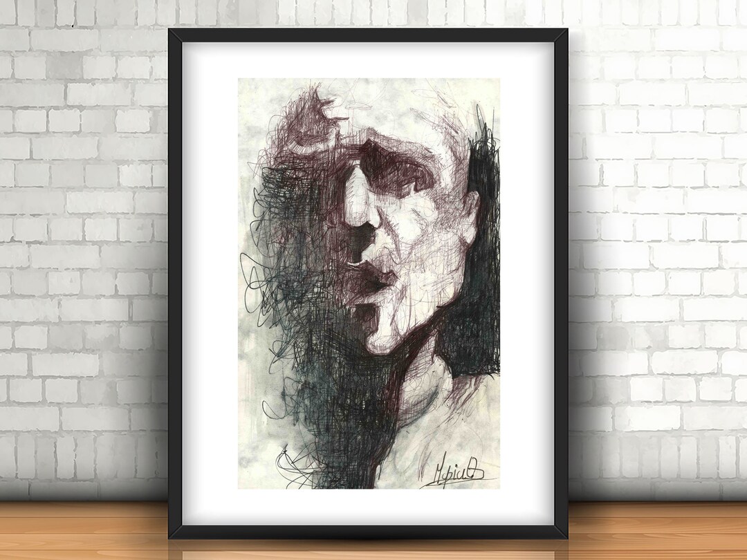 Dark Portrait Painting of a Man - Heavy Metal/death Metal/punk/gothic ...