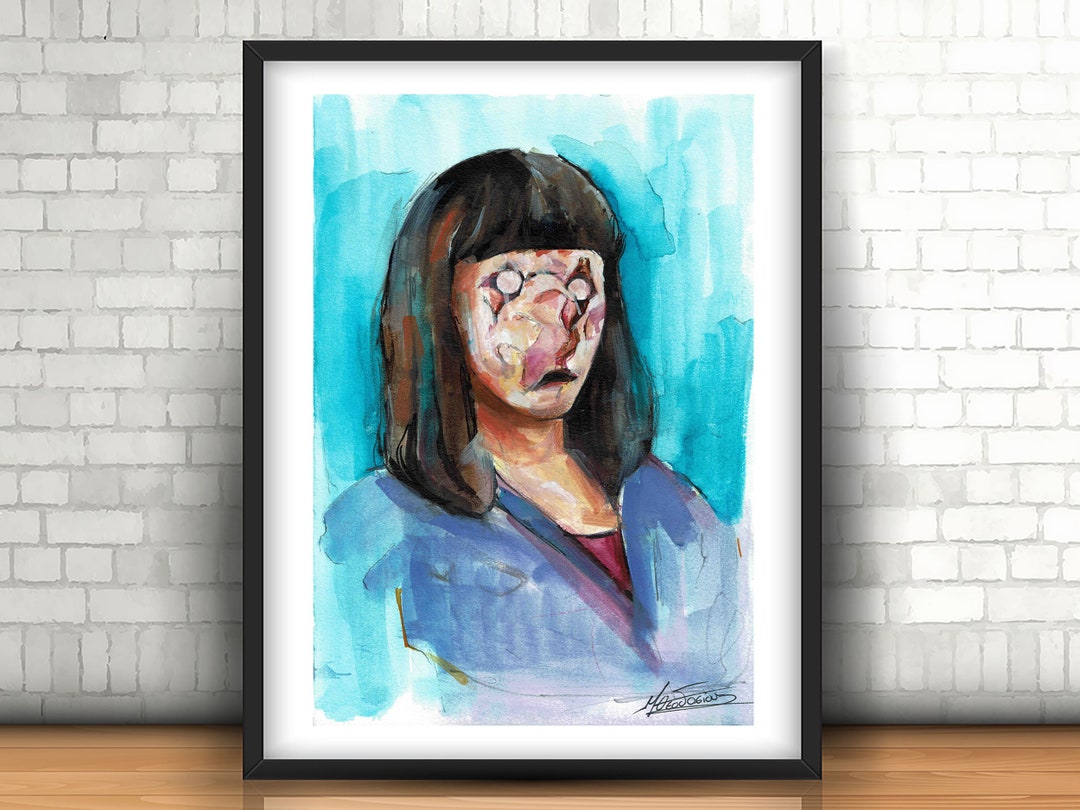 Abstract Impressionist Portrait of Woman - Deconstructed Portrait of ...