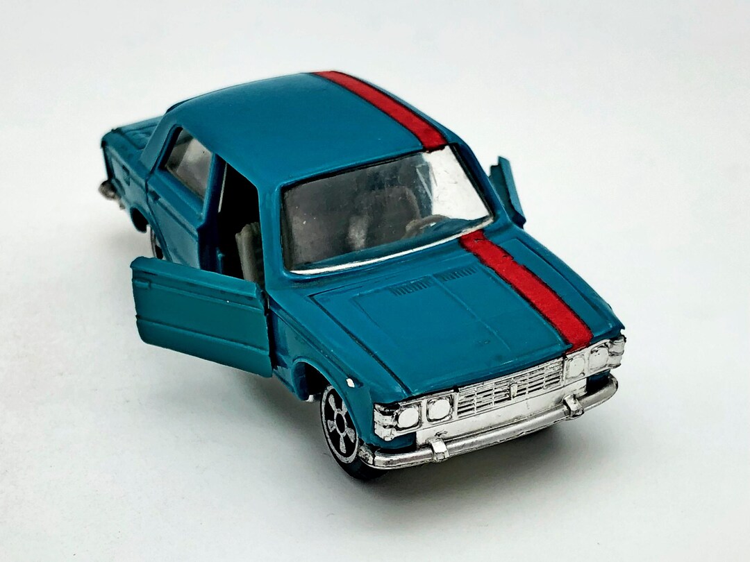 Fiat 125 Blue Soviet Vintage Model Car M 1:43 Collectible Toy Auto USSR ...