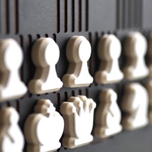 Metal Wall Chess Set: Retro Modern Gray Office Decor - Etsy