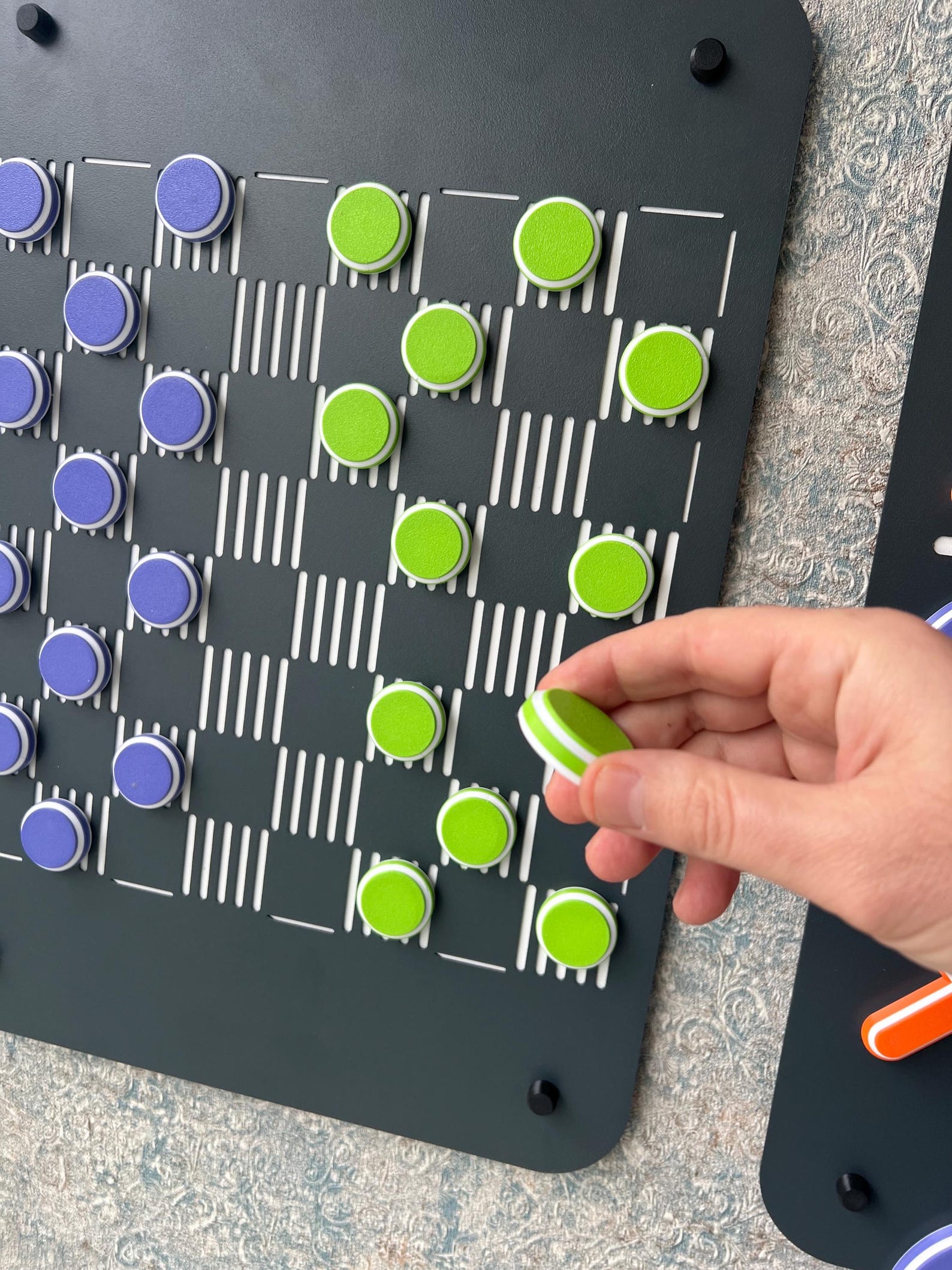 Wall Mounted Metal Chess- XOX - Checkers Game Set Magnetic : Modern ...