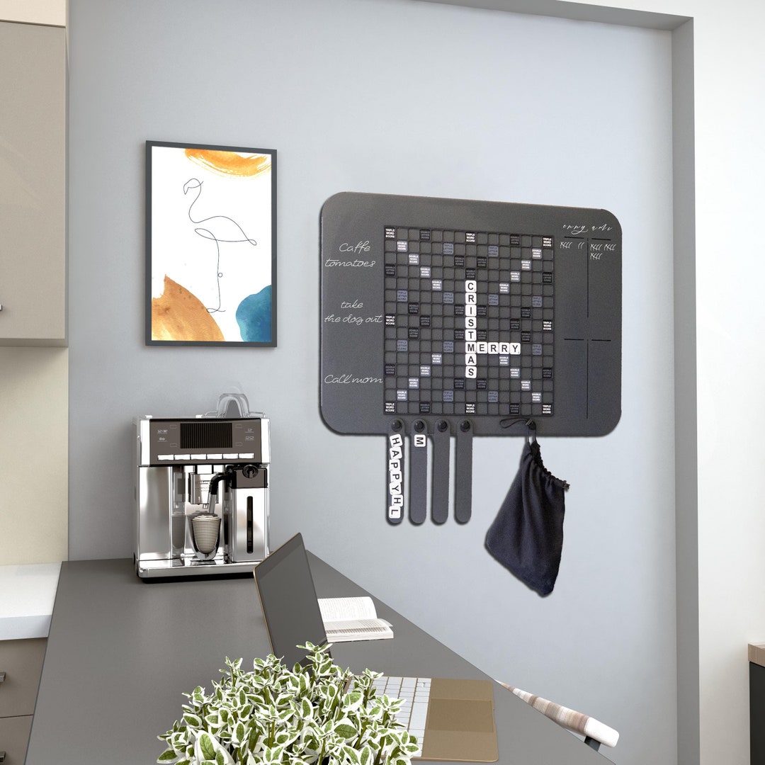 Metal Wall Scrabble Game Organiser / Wall Hanging / Metal Wall Decor ...