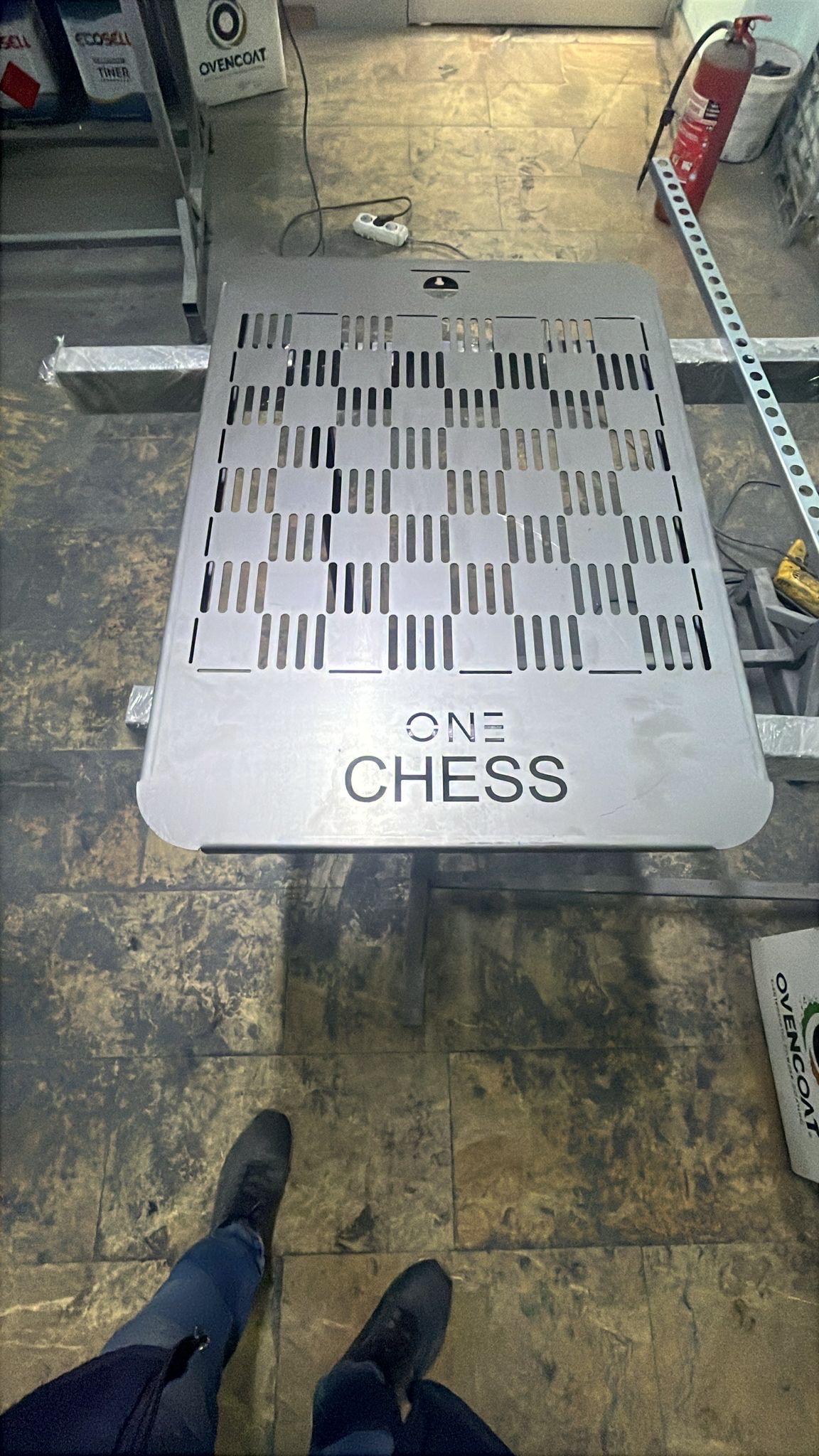Big Metal Wall Chess Set Wertical Metal Wall Game. Chess Wall Decor ...