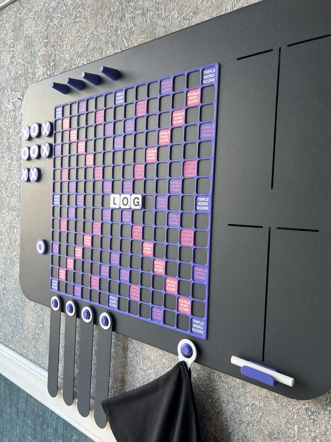 New Generation Wall Pink Scrabble Metal Game Organiser / Wall Hanging ...