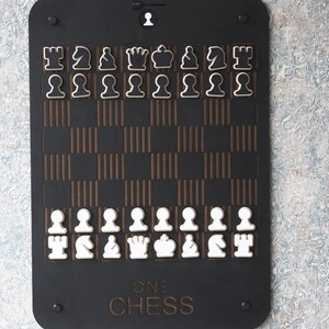 Metal Wall Chess Set: Retro Modern Gray Office Decor - Etsy