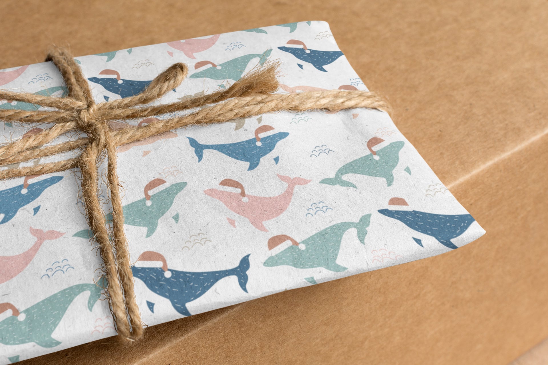 Jolly Whales Eco-friendly Wrapping Paper for Ocean Lovers, Recyclable ...
