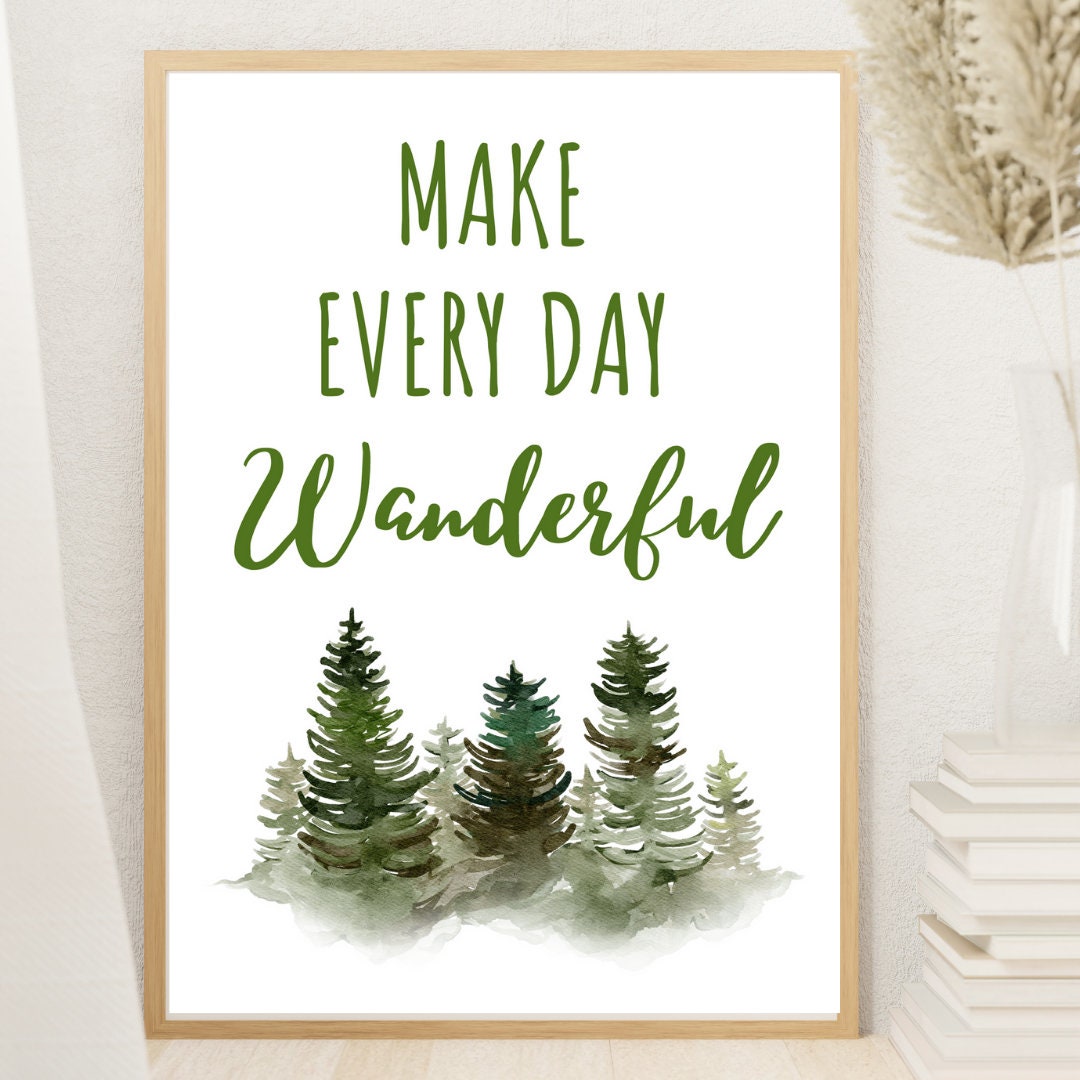 Machen Sie jeden Tag Wanderful Wandkunst, Home Decor, Abenteuerreisen ...