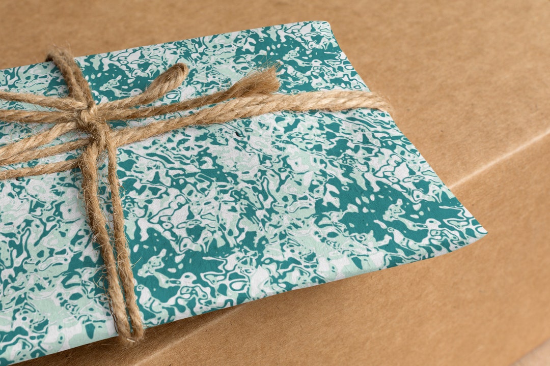 Sea Foam Christmas Wrapping Paper: Eco-friendly Ocean Design - Etsy