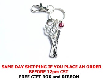 Hairstylist Keychain, Cosmetology Gift Idea for Hair Stylist ...