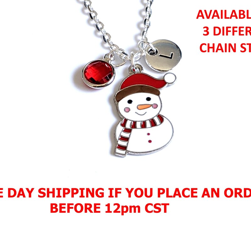 Snowman Necklace - Etsy