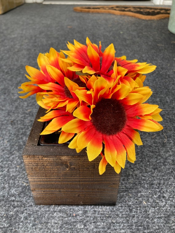 Rustic Wooden Vase Farmhouse Wooden Vase Holder-wooden Flower - Etsy