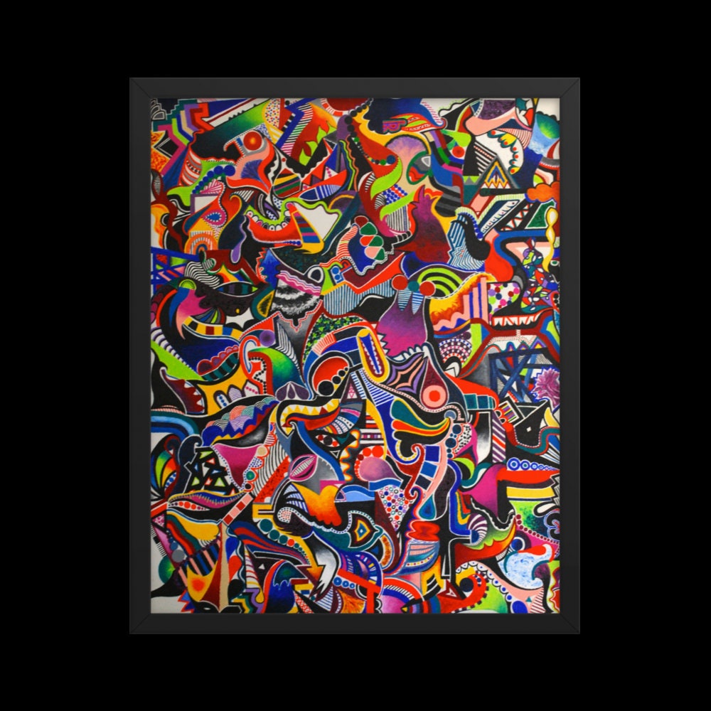 Unique Abstract Art: Art Print, Framed Art Poster, Unique Colorful ...