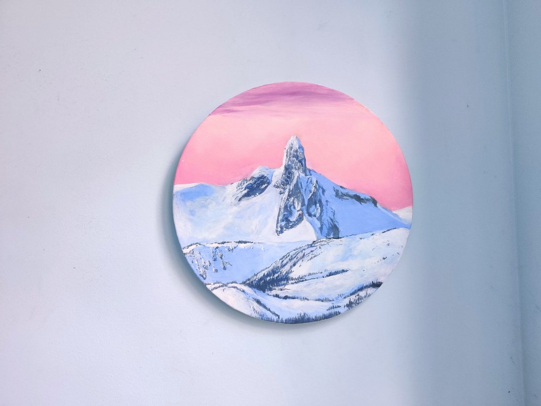 Original Painting, "black Tusk Pastels"/ Black Tusk Painting/ Canadian ...