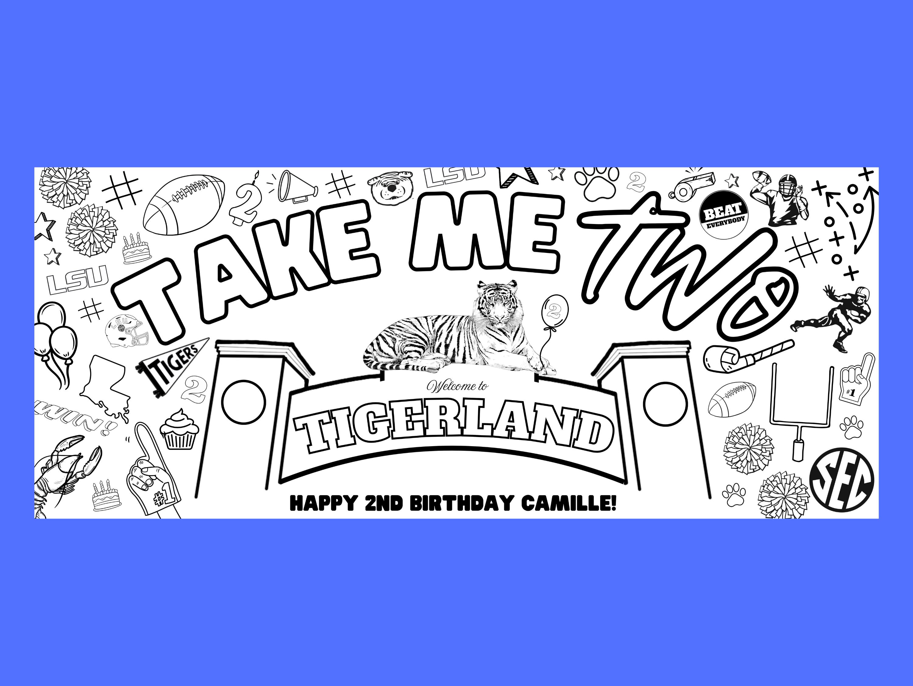 Custom Banner Coloring Sheet Personalized Birthday Banner Fast Shipping ...