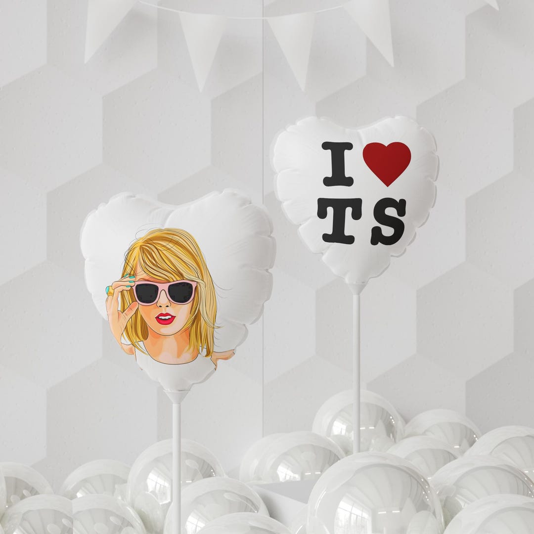 Taylor Swift Birthday Balloon Set Round and Heart-shaped, 11 Inch, Eras ...