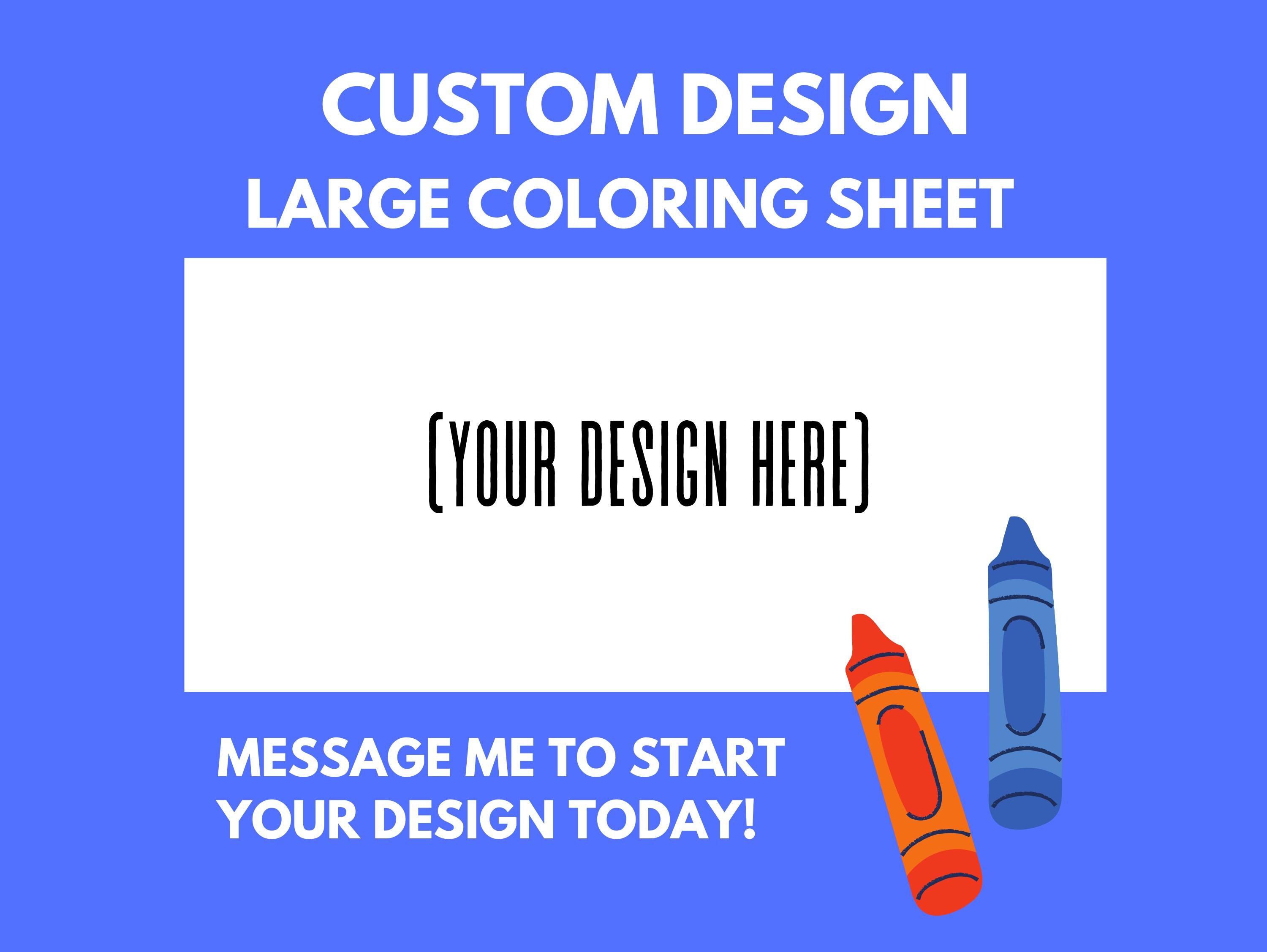 Custom Banner Coloring Sheet Personalized Birthday Banner Fast Shipping ...
