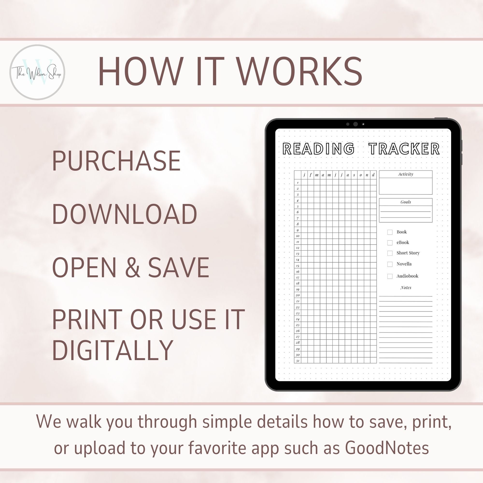 Reading Tracker Printable Bullet Journal, Reading Log, Book Review ...