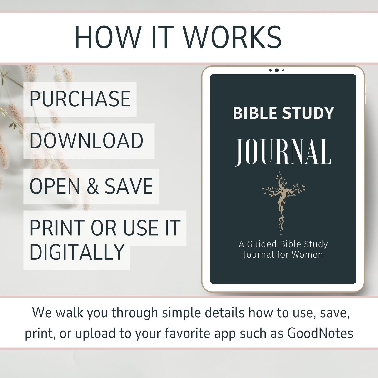 Bible Study Journal Digital, Bible Study Guide, Bible Study Printable ...